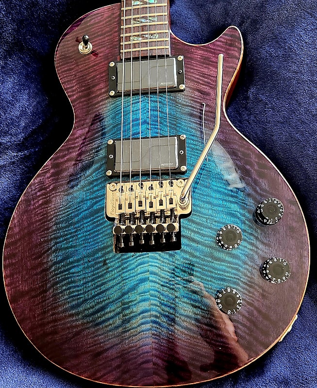 SJ Custom Guitars Les Paul Lp, Flame mango top, mahogany | Reverb