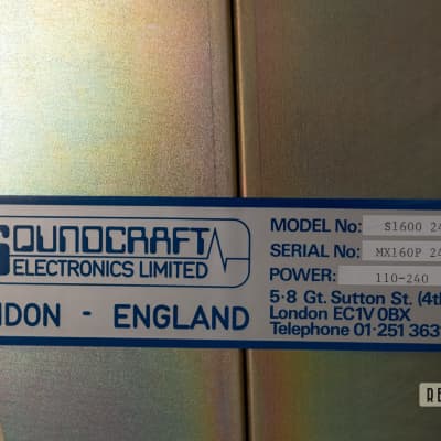 Soundcraft Series 1600 24/8/16 Producer Analog Mixing Console | Reverb