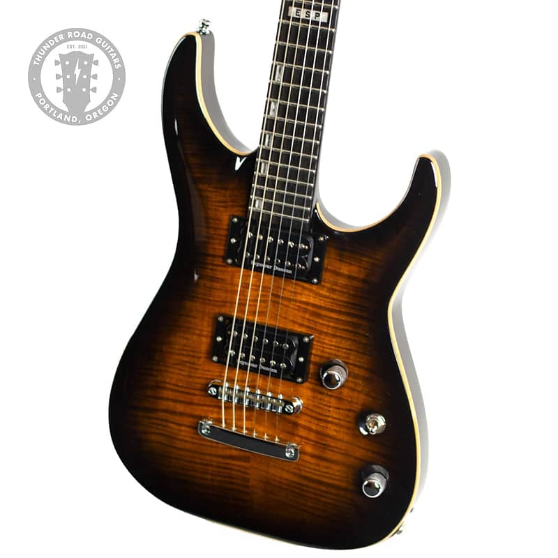 Recent ESP E-II Horizon Guitar Flamed Maple Tobacco Sunburst | Reverb