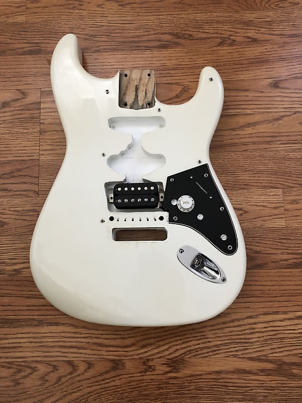 KNE Northern Ash EVH Frankenstrat White | Reverb