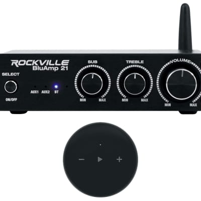 Rockville BLUAMP 21 BLACK 2.1 Channel Bluetooth Home Amp+Wifi | Reverb