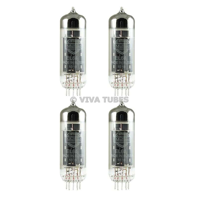 New Matched Quad (4) Mullard EL84 / 6BQ5 Reissue Vacuum Tubes | Reverb