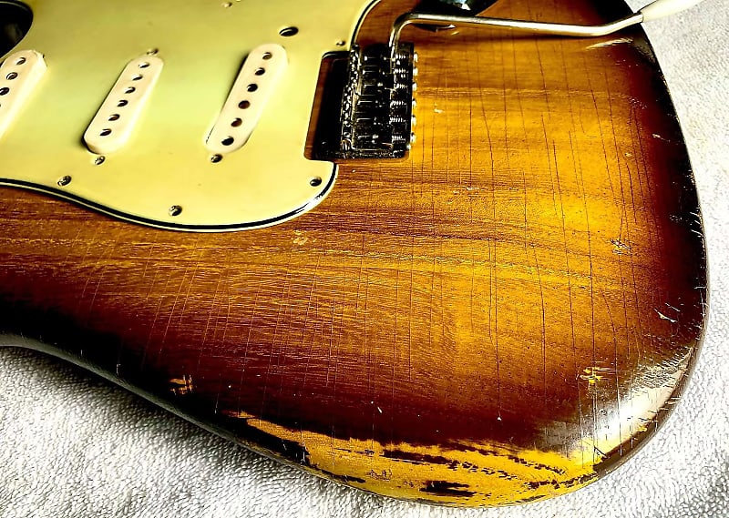 Strat BODY RELIC Reborn Old - 2 Tone SUNBURST Nitrocellulose | Reverb