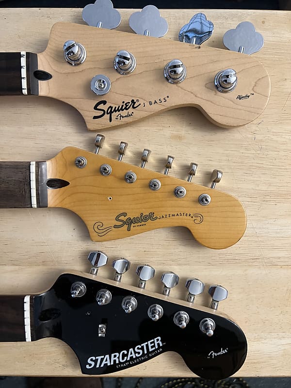 (3) indonesian Squier neck bundle. Jazzmaster, Starcaster, & | Reverb