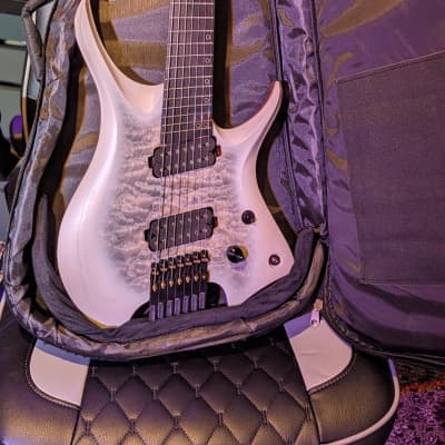 NK 7 String Fanned Fret Headless 2020 - Transparent White | Reverb