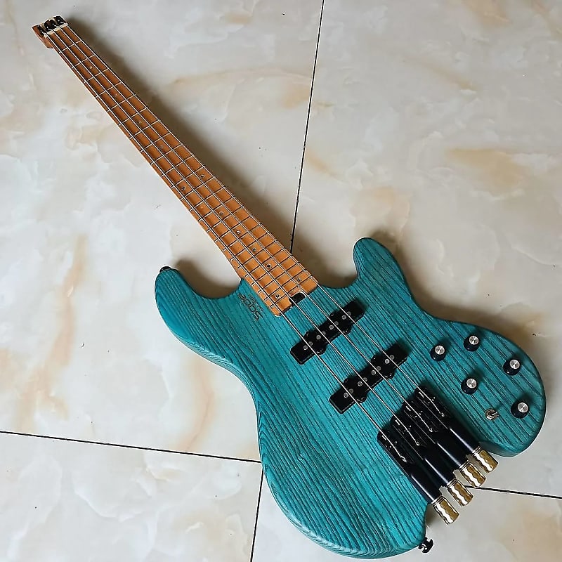 Headless 4 String Bass Guitar Custom Mahogany Body, Maple | Reverb