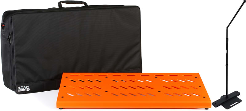 Gator Extra Large Pedalboard with Bag - 32"x17" Orange Bundle | Reverb