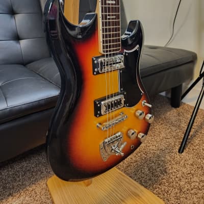 Univox Badazz Electric Guitar | 1977 | Sunburst w/ Original | Reverb