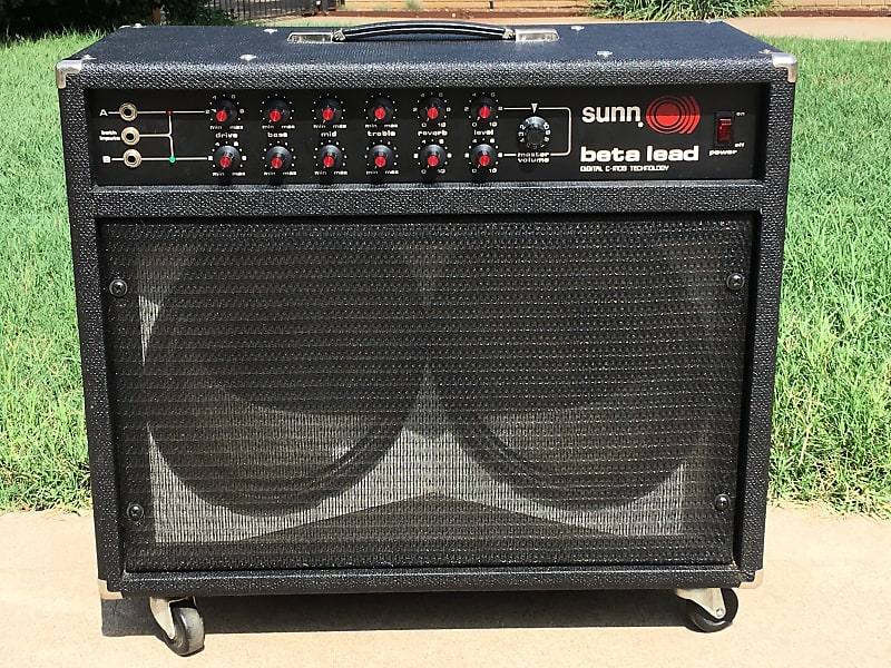 Sunn Beta Lead 2x12 Combo Amp 1980 Black With Original | Reverb