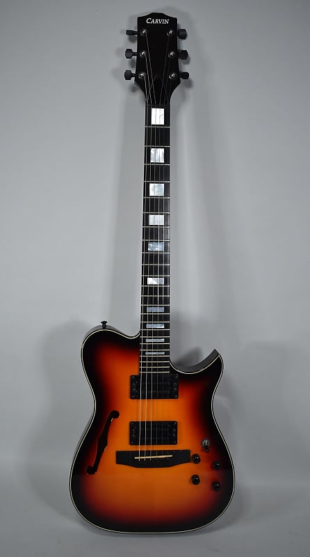1990 Carvin AE185 Thinline Sunburst Finish Electric Guitar | Reverb