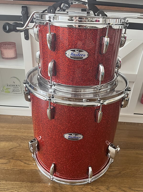 Pearl pearl Masters maple Complete 20”,16”, 12” Vermillion | Reverb