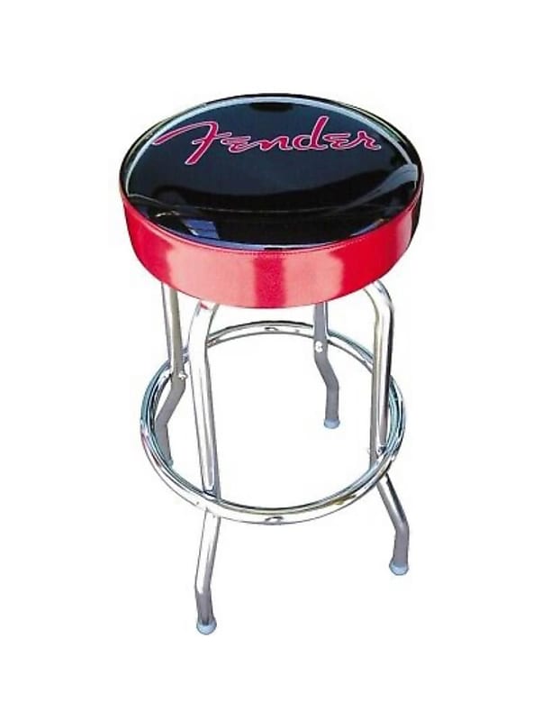 Fender 24" Bar Stool with Black/Red Logo | Reverb