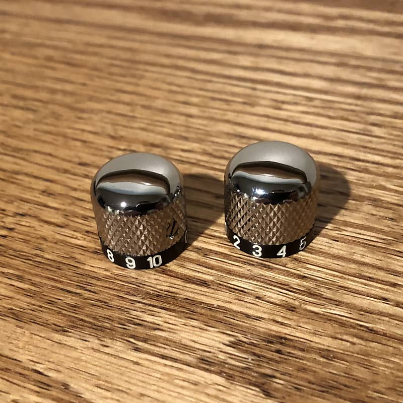 Luminlay Chrome 6mm Knobs - Blue Glow (Pair) | Reverb
