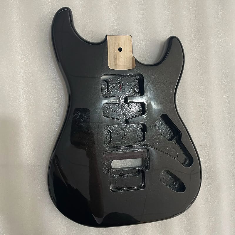 HSH Black Basswood Stratocaster Strat Style Guitar Body with | Reverb