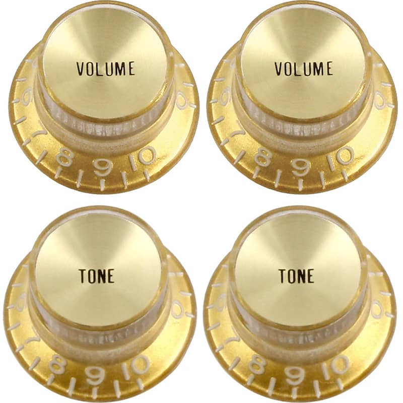 NEW - VOLUME and TONE Knobs for Gibson-Style Top-Hat Insert | Reverb