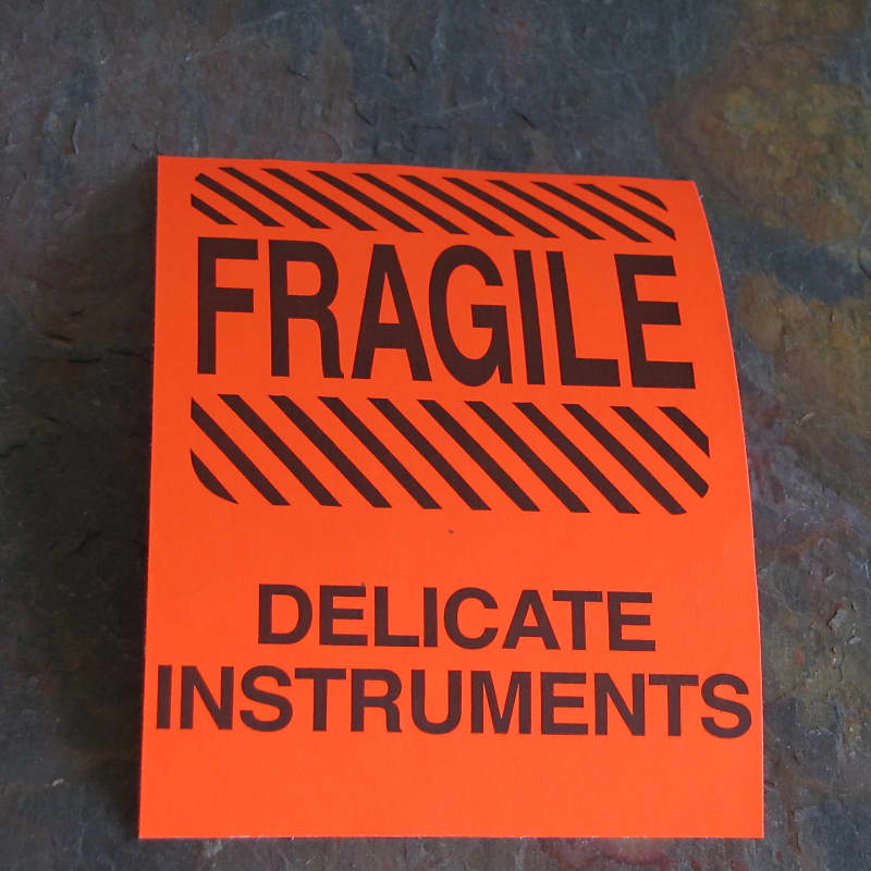 SGM Fragile Delicate Instruments Sticker 4x6" Fits Guitar | Reverb
