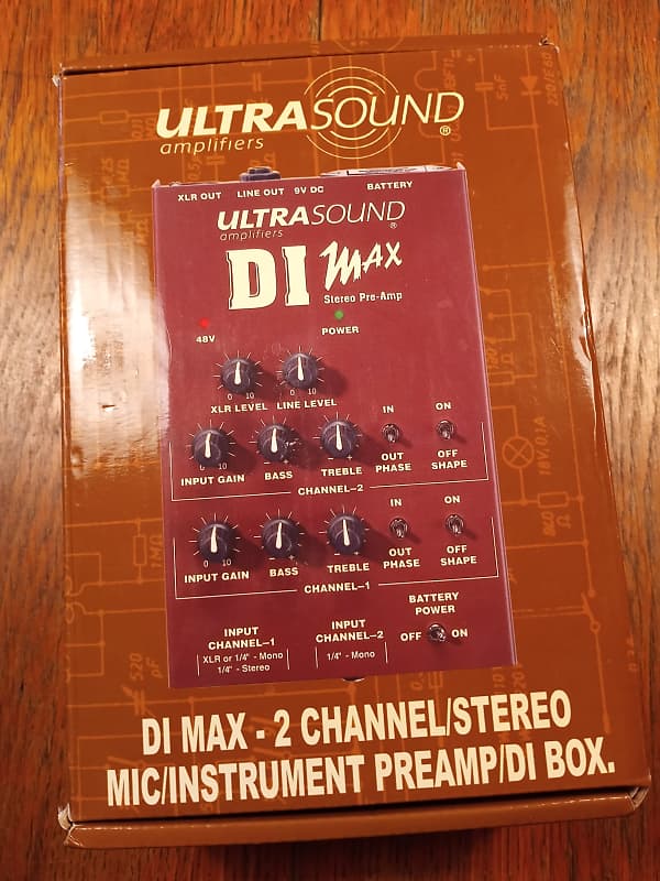UltraSound DI Max 2 Channel/Stereo Mic/Instrument Pre-Amp/DI | Reverb