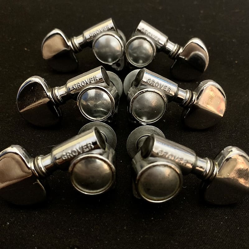 VINTAGE! Grover USA Rotomatic 3x3 1970s Chrome Tuners Tuning | Reverb