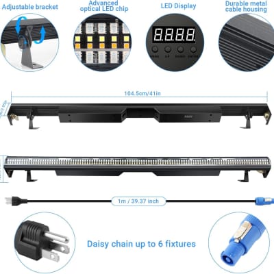 LED Stage Wash Light Bar: 240W 448LED RGBWA DMX Light Bar by | Reverb