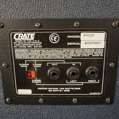 Crate BV412S Blue Voodoo 412 Angled Speaker Cabinet Loaded w/ | Reverb