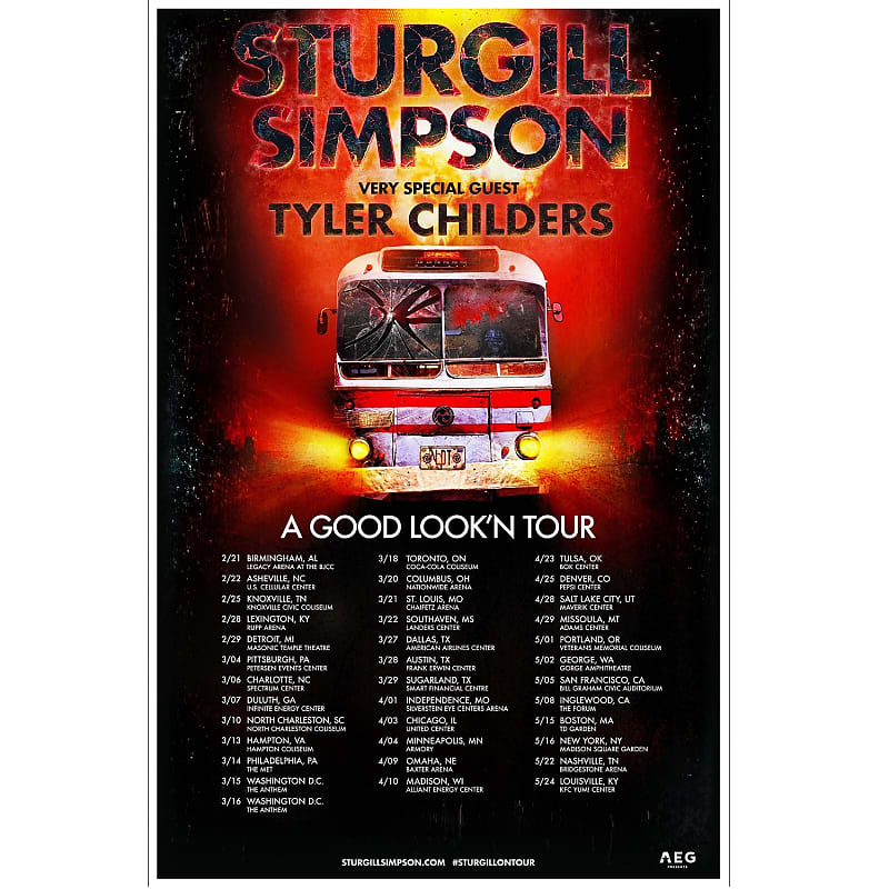STURGILL SIMPSON | TYLER CHILDERS Good Look'n Tour 2020 Ltd | Reverb