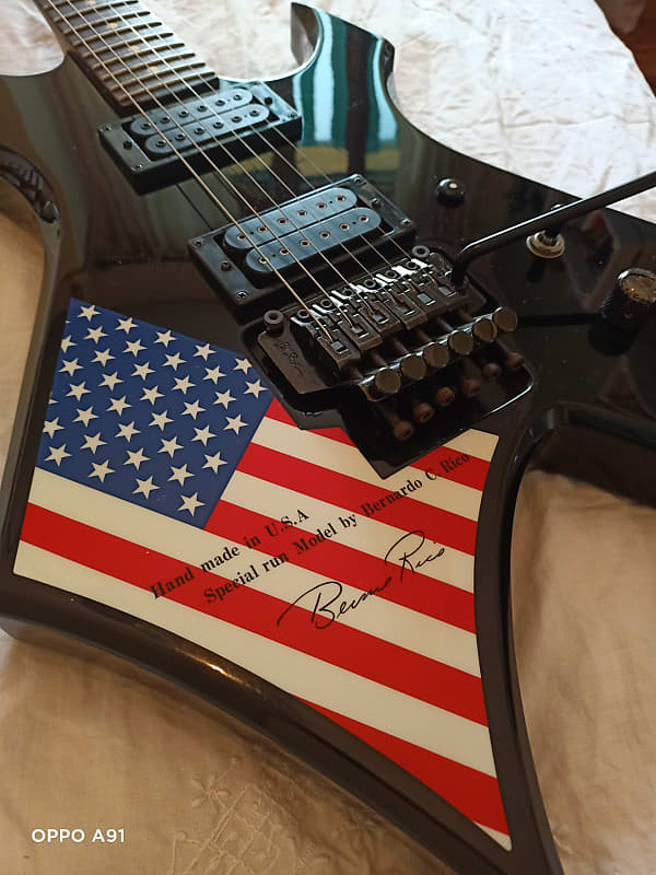 BC Rich Warlock USA Flag 1994 Special Run by Bernie Rico | Reverb