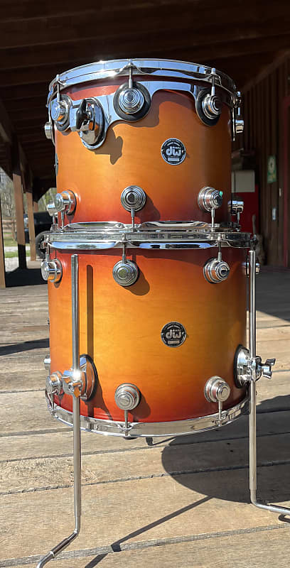 DW collectors 14 and 16 floor tom rack toms2000 - Hard satin | Reverb