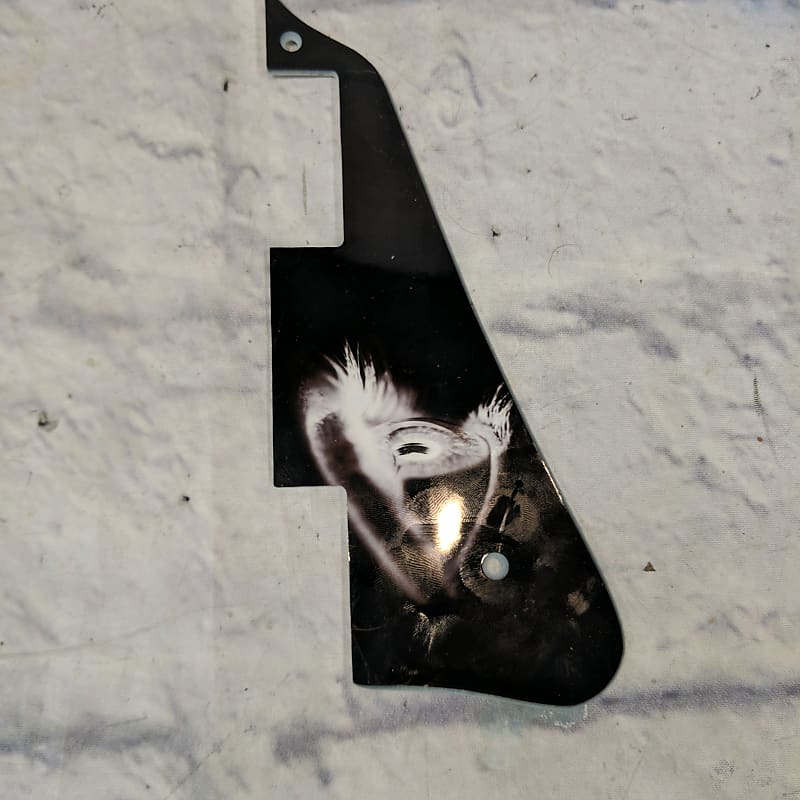 Greasy Groove Les Paul Pickguard Black with Eyeball Image | Reverb