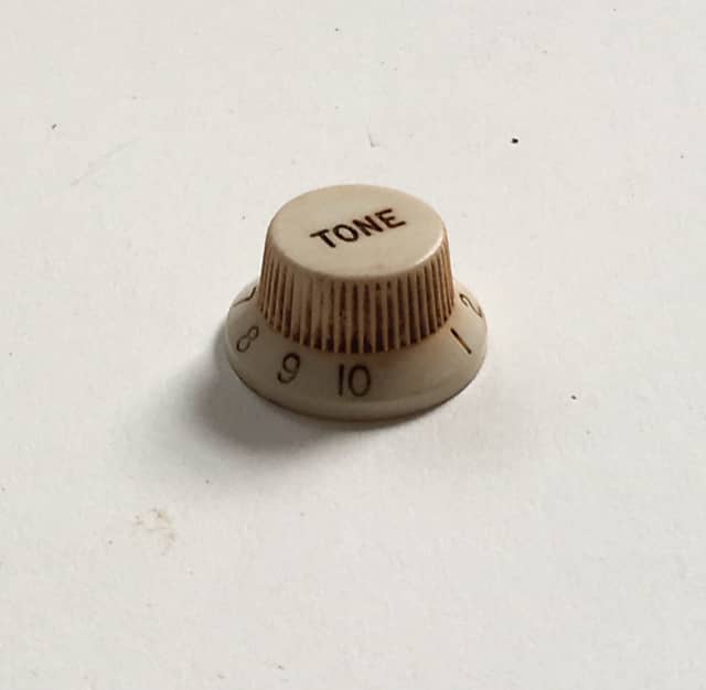 Vintage Made in USA Fender Stratocaster Knob Natural Relic | Reverb