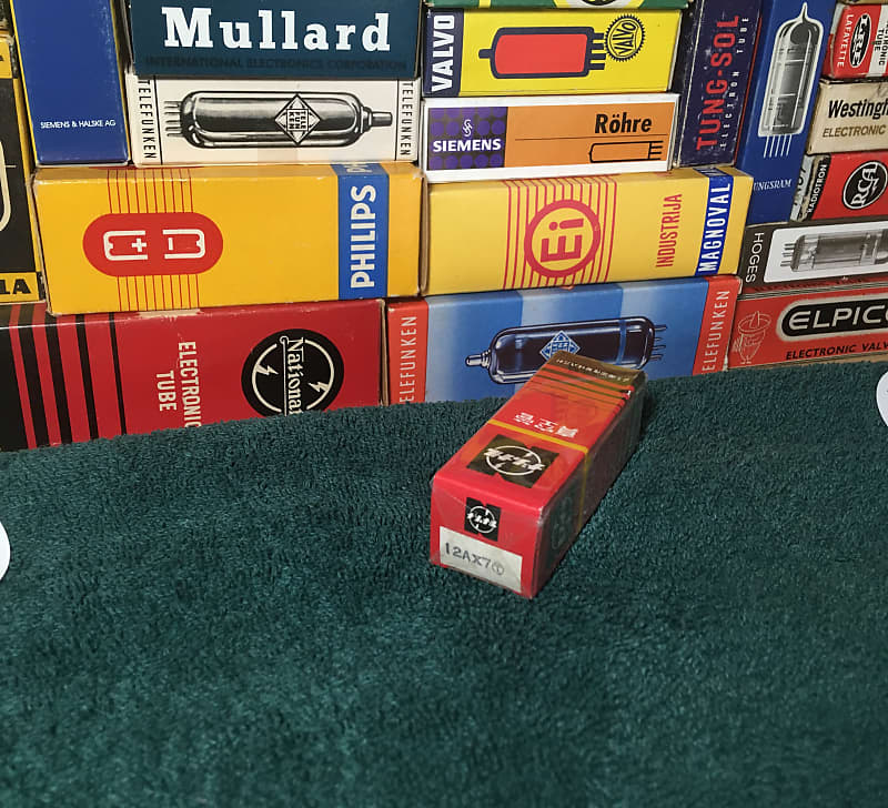 True NOS Matsu/Mullard 12AX7 Sealed Box Audio Preamp Tube | Reverb