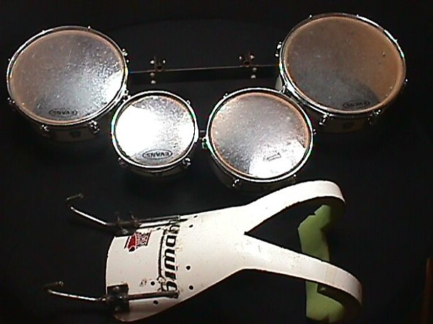 Ludwig Tenor Quads 4 Tom Tom Drums for Marching Band with | Reverb