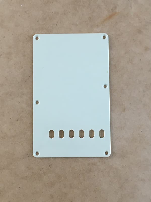 Genuine Fender Aged White Relic Tremolo Cover Strat Back | Reverb