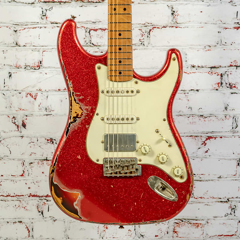 LSL Saticoy P Over P Toto Electric Guitar, Relic Candy Red w/ | Reverb
