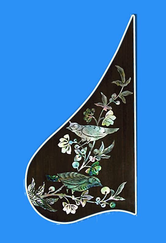 Mandolin Part-Left Hand Rosewood Pickguard w/MOP Art Inlay | Reverb