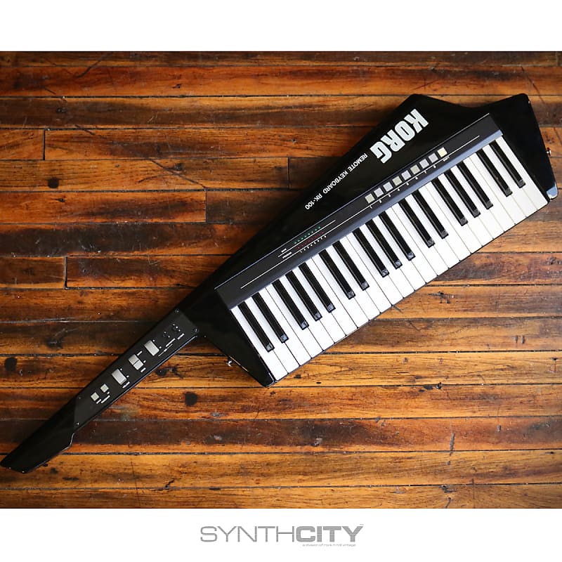 1980s Korg RK100 Keytar Midi Controller Black | Reverb