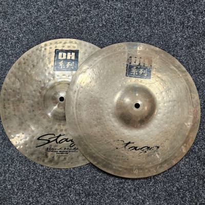 Stagg 14" DH Double Hammered Rock Hi hat Cymbals DH-HR14B | Reverb UK
