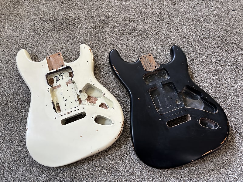 Squire Strat bodies 2 in fair shape for repaint or as is - | Reverb