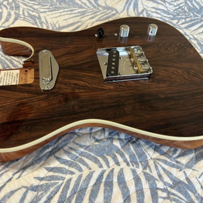Warmoth Telecaster Body Mahogany Rosewood Top Lollar Bare | Reverb
