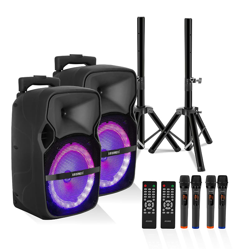 5Core TWS Pair Bluetooth Party Speakers Portable Karaoke PA | Reverb