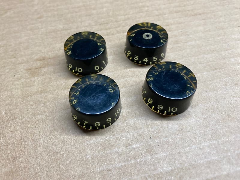 Gibson Vintage Black Barrel Speed Knobs Les Paul ES SG 1967 | Reverb