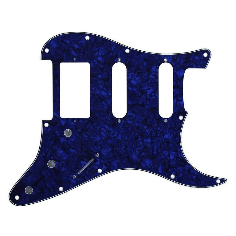 * NEW Blue Pearloid HSS Stratocaster PICKGUARD for Fender | Reverb