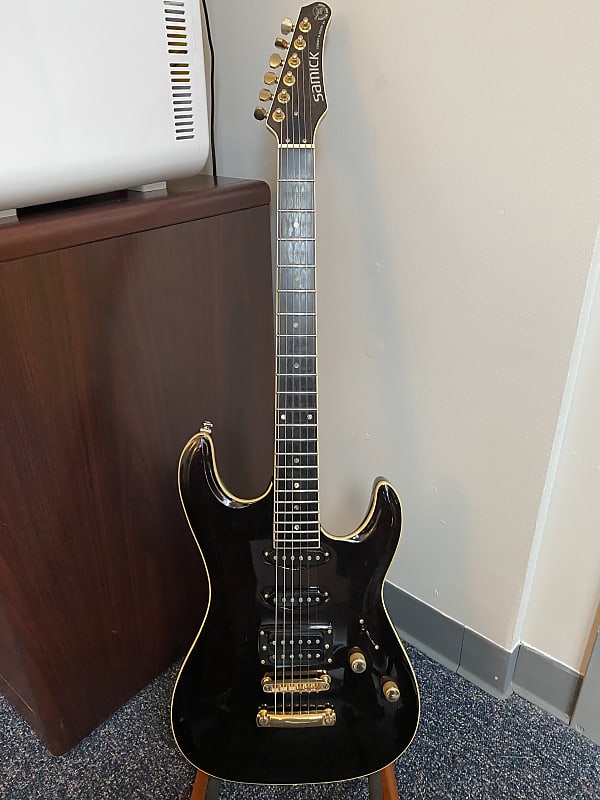 Samick Custom Pro Shop Strat mid-90's - Black Mahogany | Reverb