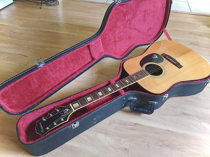 Vintage 1970’s Epiphone FT550 MIJ 3-pc back w/ Hardshell | Reverb