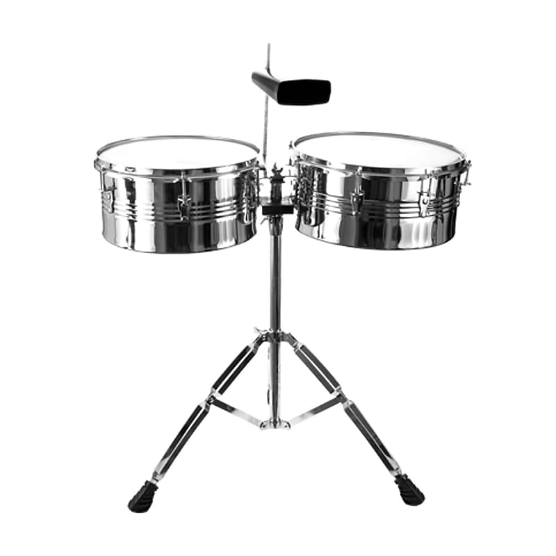 Granite Percussion GP-TIMBALEC 13" & 14" Timbale Set w/Stand | Reverb