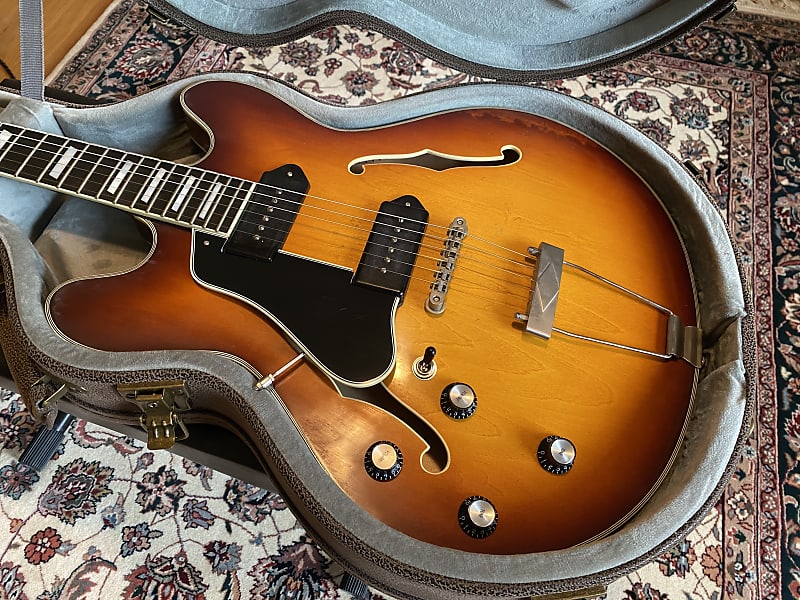 Eastman T64L/V-T-GB Left-Handed Thinline Trapeze Tailpiece | Reverb