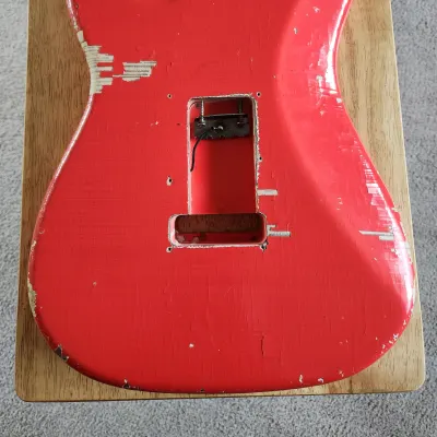 MJT Reliced Stratocaster Body 2010's Fiesta Red | Reverb