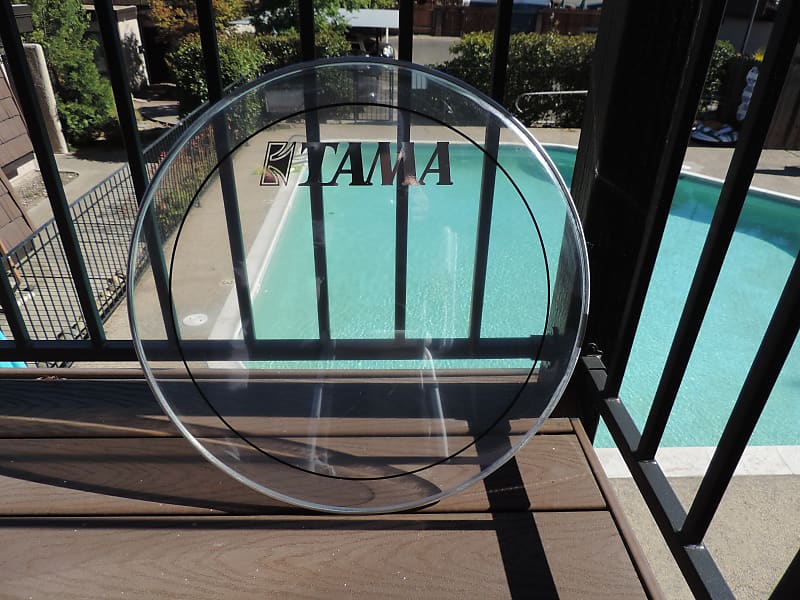 Tama 22 Inch Pinstripe Bass Drum Head With Silver Lettering | Reverb