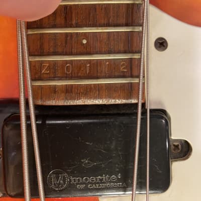 Vintage Mosrite Celebrity Short Scale Bass 1960's - Cherry | Reverb