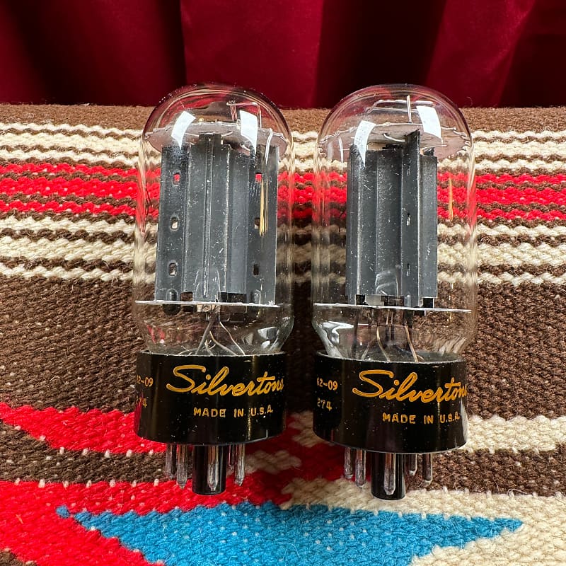 Vintage Silvertone RCA 6L6GC Amplifier Power Tubes Duet Pair | Reverb