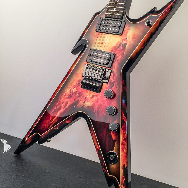 Dean Dimebag Darrell Razorback 2005 Explosion Graphic - RARE | Reverb